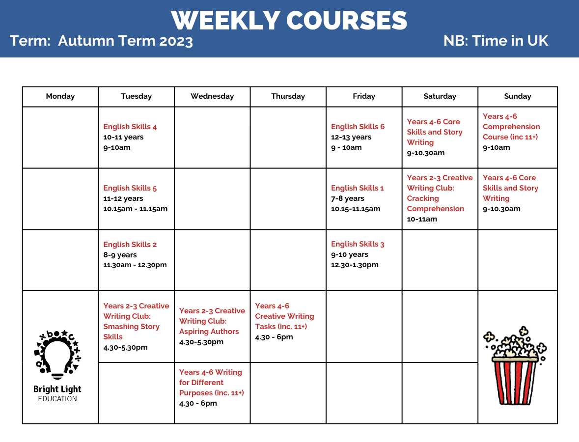 Upcoming Courses - Bright Light Education